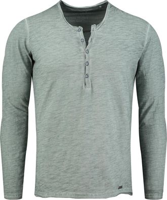 Key Largo Men Herren Knopfleiste T-Shirt, Faded Moss (1541), XXL