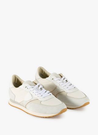 Philippe Model Baskets Blville en cuir et coton m&eacute;lang&eacute;s