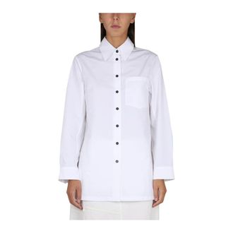Jil Sander Cotton Poplin Long Sleeve Shirt - - Blouses & Shirts - Damen - Wei&szlig; - S