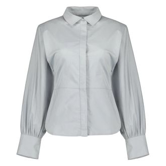 Iro Lang&auml;rmeliges Baumwollhemd - - Blouses & Shirts - Damen - Grau - S