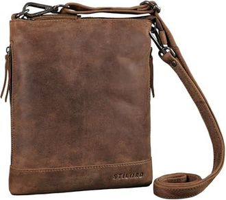 STILORD Koko Sac à Main Femme Cuir Souple Petit Sac Bandoulière Cuir Véritable Sacoche Vintage Besace dépaule avec Fermeture Éclair, Couleur:chêne - marron