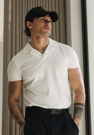 Siksilk Mens White Revere Polo XXL