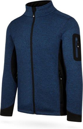 Normani Fleecejacke Herren Strick-Fleecejacke Wapusk Strickjacke Cardigan mit Stehkragen und Seitentaschen Outdoor