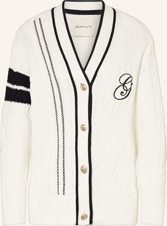 GANT Oversized-Strickjacke weiss