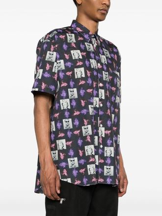 Comme Des Gar&ccedil;ons Andy Warhol Print Cotton Shirt - Black