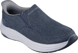 Skechers Slip-Ins 205356 Decklan Gulliver Navy Sportschuhe f&uuml;r Herren aus blauem Stoff, Marineblau, 41 EU