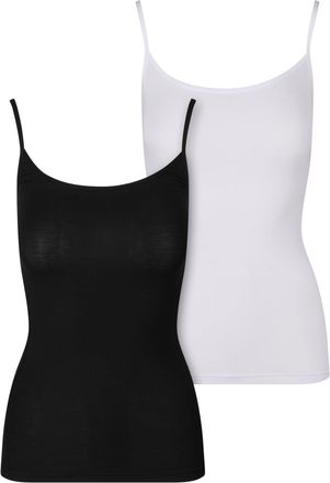 Urban Classics Damen Unterhemd Ladies Bamboo Tank Top 2-Pack, Spaghettitr&auml;ger Top, weich & atmungsaktiv, Tr&auml;gertop aus Bambus-Viskose, Gr&ouml;&szlig;en XS - XL