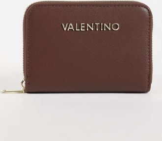Valentino nivis Rei&szlig;verschluss-Portemonnaie in Dunkelbraun
