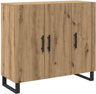 vidaXL Buffet chêne artisanal 90 x 34 x 80 cm Bois dingénierie Vidaxl
