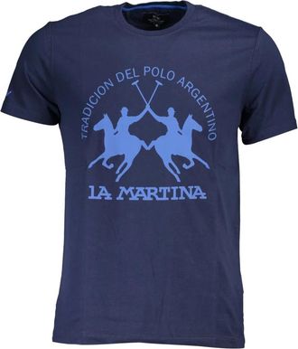 La Martina Homme, Tops, Bleu, Taille: L T-shirt &agrave; Manches Courtes