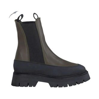 Tamaris Femme, Chaussures, Vert, Taille: 41 EU Bottines Élégantes en Cuir Vert