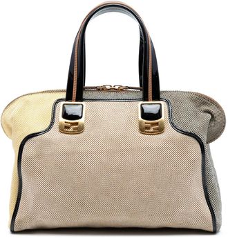 Fendi Hobo Bags - Canvas Colorblock Chameleon Satchel - Gr. unisize - in Braun - f&uuml;r Damen