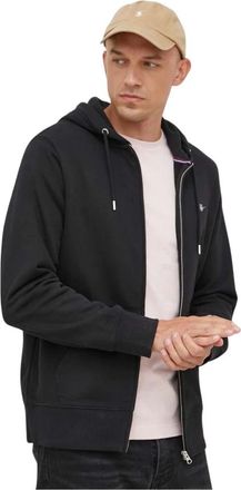 GANT Homme, Sweatshirts et sweats &agrave; capuche, Noir, Taille: S Zip-throughs
