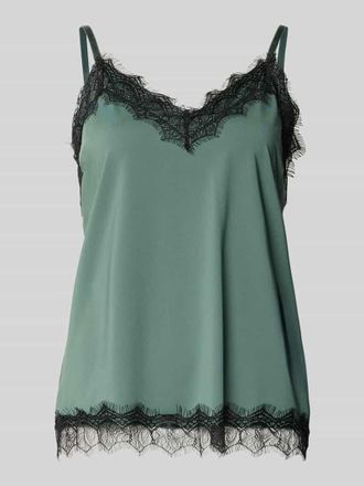 Freequent Top mit kontrastivem Spitzenbesatz Modell BICCO