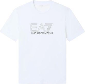 Emporio Armani Emporio Armani Ea7, Homme, Tops, Blanc, Taille: S T-shirt &agrave; Manches Courtes