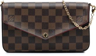 Louis Vuitton Hobo Bags - Damier Ebene Pochette Felicie - Gr. unisize - in Braun - für Damen