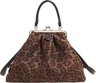 Generic Sac &agrave; bandouli&egrave;re r&eacute;tro pliss&eacute; pour femme - Grande capacit&eacute; - Pour voyage, shopping, travail, usage quotidien, marron, 16.93x11.81x1.97inch