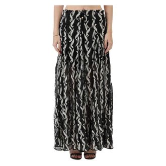 Sabina Mus&aacute;yev Gepr&auml;gter Maxirock Schwarz Wei&szlig; - - Skirts - Damen - Schwarzk - S
