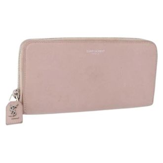 Saint Laurent Portefeuille long vintage doccasion - Femme - Pre-owned - Rose - Taille: ONE Size