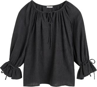 By Malene Birger Femme, Blouses et Chemises, Noir, Taille: 42 FR Rose Weave Top