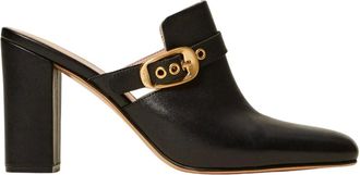 Twinset Femme, Chaussures, Noir, Taille: 40 EU Mules en cuir &agrave; boucle