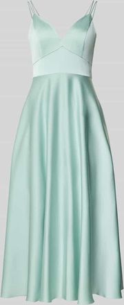 Jake*s Cocktailkleid aus Satin mit V-Ausschnitt