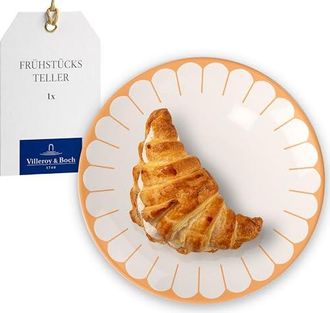 Villeroy & Boch Fleur soleil Frühstücksteller gelb, Spülmaschinenfest, Mikrowellensicher, Dessertteller, Kleiner Teller für Frühstück, Desserts & Snacks, Kuchenteller