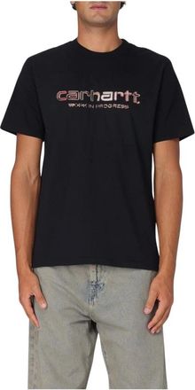 Carhartt Work in Progress Homme, Tops, Noir, Taille: L Graphic Print T-Shirt