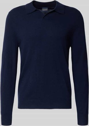 Christian Berg Strickpullover mit Polokragen und V-Ausschnitt