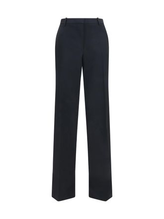 Tom Ford Wide-Leg Pleated Merino Wool Trousers - Black