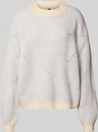 Pieces Comfort Fit Strickpullover mit Woll-Anteil JENNA