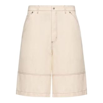 Moncler Homme, Shorts, Beige, Taille: M Linen & Cotton Gabardine Cargo Shorts