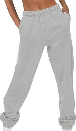 Generico Pantalon de sport femme large pantalon de surv&ecirc;tement pour femme avec poches dhiver pantalon doux et confortable avec cordon de serrage coupe large po