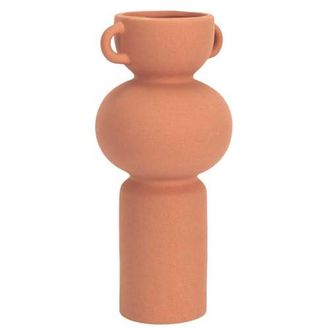 The Home Deco Factory HD9100, Vase en céramique Terracotta avec Anse, Design Moderne et élégant, Parfait pour Bouquets ou décoration intérieure, Dimensions 255 x 115 x 115 