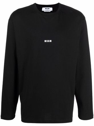 Msgm t-shirt à logo imprimé - Noir