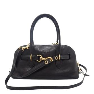 Miu Miu Sac &agrave; main Aventure Pre-owned - Femme - Pre-owned - Noir - Taille: ONE Size