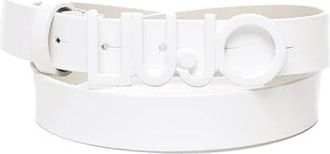 Liu Jo Wei&szlig;es Eco-Leder Logo G&uuml;rtel - - Accessories - Damen - Wei&szlig; - L