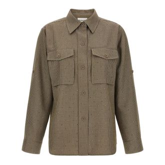 P.A.R.O.S.H. P.a.r.o.s.h. - Palais Shirt - Femme - Blouses et Chemises - Brun - Taille: 38 FR