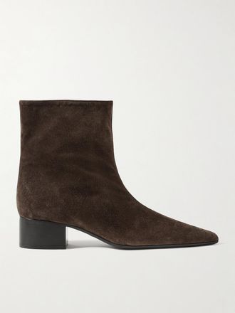 Khaite Bottines En Daim Andee - Marron