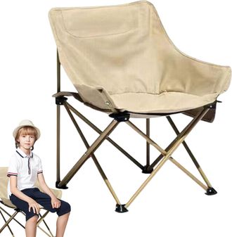 Generico Campingstühle für Erwachsene: Kompakter Klappstuhl mit Einer Kapazität von 65 kg, leichtes Design für Reisen und, Material und Löcher für Camping, Ang