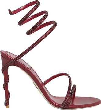 Rene Caovilla Femme, Chaussures, Rouge, Taille: 39 1/2 EU Floraine Sandal