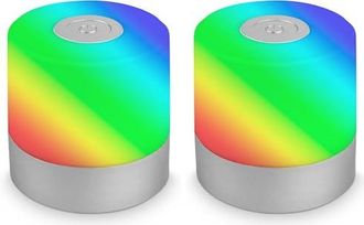 Briloner Mini LED Tischlampe kabellos mit Touch buntes RGB+w Licht, Nachttischlampe, Leselampe, LED lampe, Campinglampe, Tischleuchte, Akku Lampe, Touchlampe, 