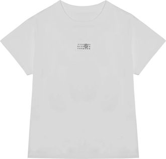 Maison Margiela Femme, Tops, Beige, Taille: 42 FR T-shirt num&eacute;rique en coton