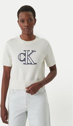 Calvin Klein Jeans Pullover LV047F356G &Eacute;cru Regular Fit