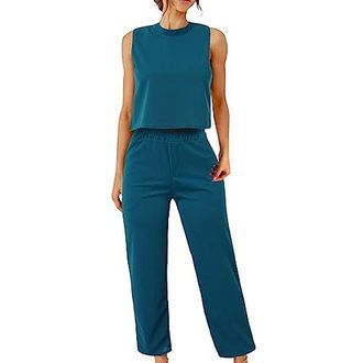 Generic Ensembles de v&ecirc;tements de d&eacute;tente pour femmes sweat-shirt et pantalon de surv&ecirc;tement ensemble Co Ord ensemble de surv&ecirc;tement pour femme pantalon de su