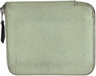 Herm&egrave;s Portefeuille compact Azap Silkin Pre-owned - Femme - Pre-owned - Vert - Taille: ONE Size