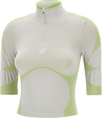 Casablanca Femme, Tops, Gris, Taille: 38/40 FR Haut zipp&eacute; avec logo