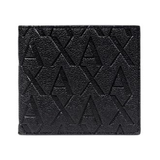 A|X Armani Exchange Homme, Accessoires, Noir, Taille: ONE Size Portefeuille Imprim&eacute; avec Compartiments Int&eacute;rieurs
