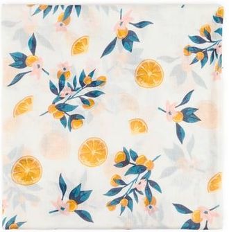 Au Printemps Paris Etole voile imprim&eacute;e citron