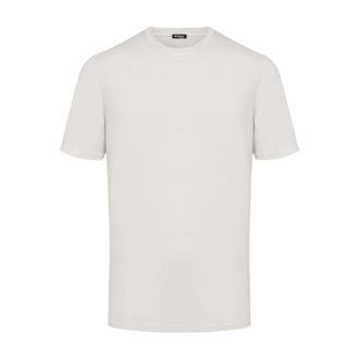 Kiton Beiges Baumwoll-T-Shirt Kurzarm - - Tops - Herren - Wei&szlig; - XL